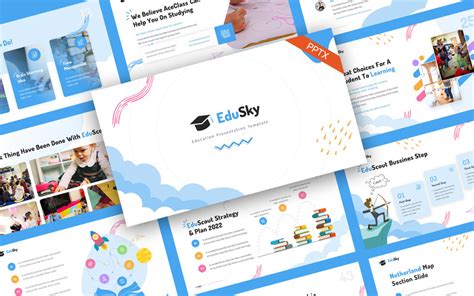 EduSky Educación Creativa Plantilla de PowerPoint