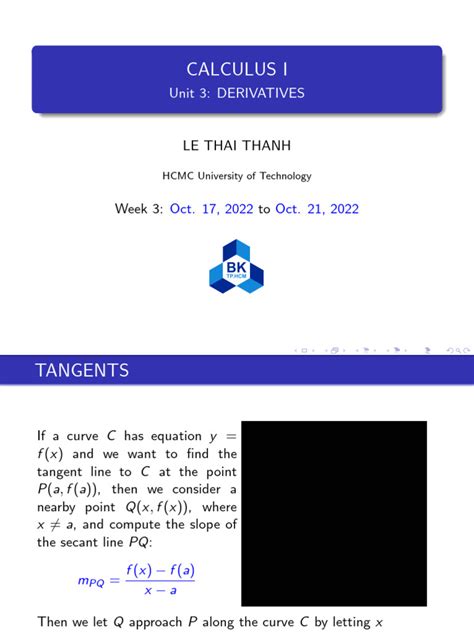 calculus i unit 3 derivatives pdf tangent derivative