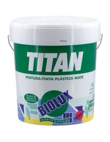 Pintura Plastica Biolux Blanco Mate Exterior L De Titan