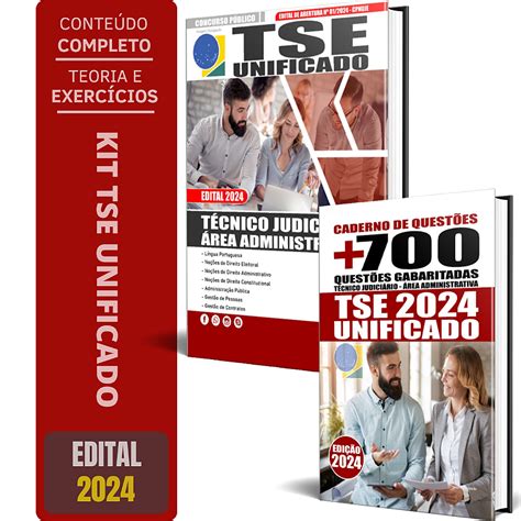 Kit Apostila TSE UNIFICADO 2024 Técnico Judiciário Questões
