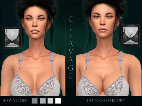 The Sims Resource Cleavage Detail SET Full Coverage Overlay