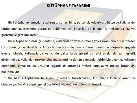 PPT KÜTÜPHANE TASARIMI PowerPoint Presentation free download ID