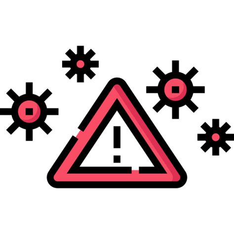 Virus Warning Detailed Straight Lineal Color Icon
