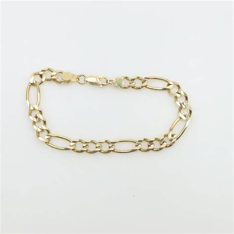 10kt Gold Figaro Link Bracelet Property Room