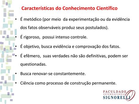 Quais As Principais Caracter Sticas Do Conhecimento Cient Fico Revoeduca