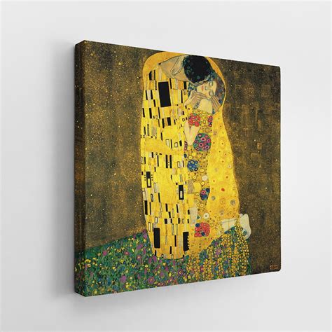 Quadro o Beijo Gustav Klimt Canvas Arte Canvas Látex 60x60cm