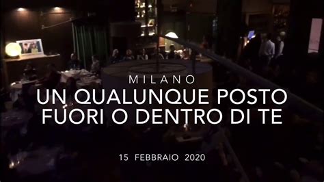Gatto Panceri Un Qualunque Posto 2020 Live A MILANO YouTube