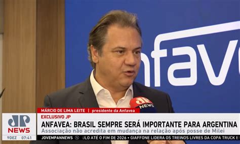 Presidente da Anfavea diz que posse de Milei na Argentina não vai