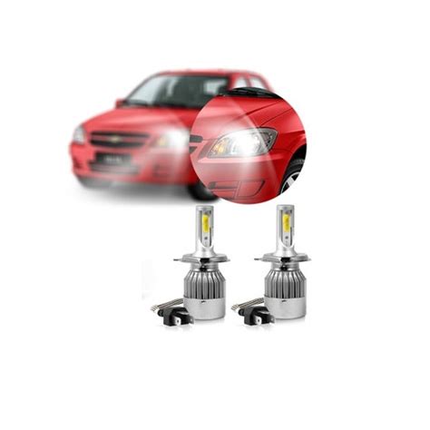 Kit L Mpada Super Led H Farol Alto Baixo K Gm Celta Todos Shopee