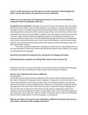 WRTG 111 Discussion 2 Docx Topic 1 In This Discussion You Will