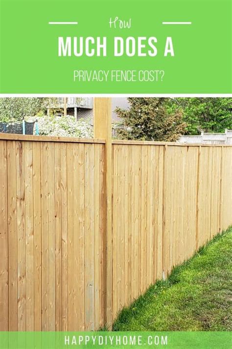 How Much Does It Cost To Build Your Own Fence How Much Does A Privacy