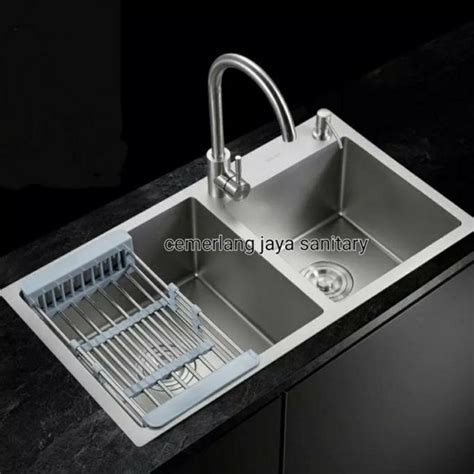 Jual Kitchen Sink 8245 Stainless Sus 304 Bak Cuci Piring 2 Lubang
