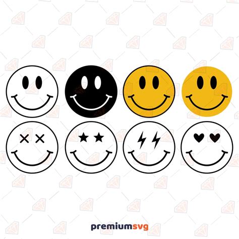 Smiley Faces SVG Bundle Smiley Emojies SVG Vector Designs PremiumSVG