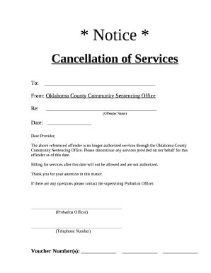 Notice Doc Template PdfFiller