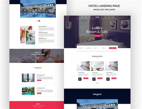 Premium Psd Hotel Resort Landing Page Template