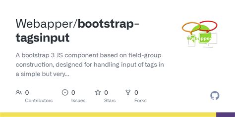 Github Webapper Bootstrap Tagsinput A Bootstrap Js Component Based