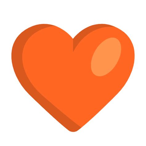 Orange Heart Emoji