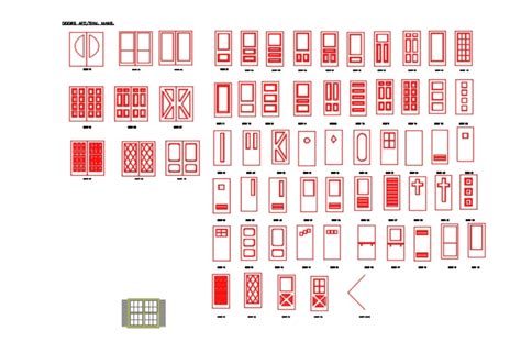 Bloques De Puertas En 2d En AutoCAD Descargar CAD Gratis 68 64 KB