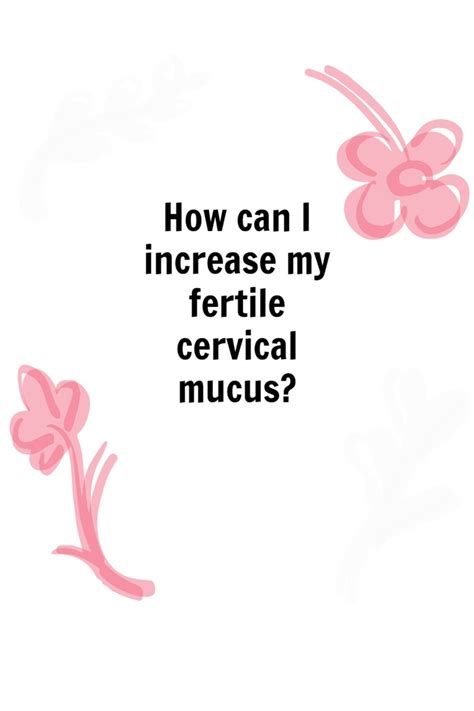 How Can I Increase My Fertile Cervical Mucus Artofit
