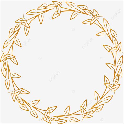 Transparente R Stico Dorado C Rculo Florecer Marco Frontera Ornamento