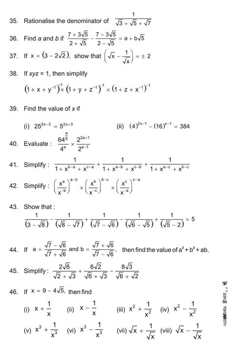 class 9 maths number system notes all important notes