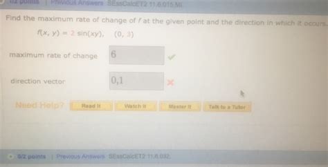Solved Find The Maximum Rate Of Change Of F At The Given Chegg