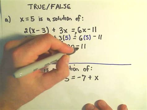 an intro to solving linear equations what does it mean to be a solution youtube