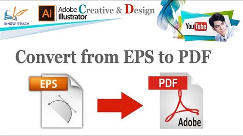 how to convert eps to pdf with adobe illustrator youtube