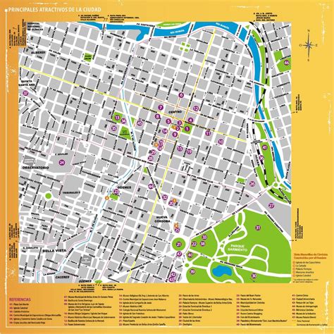 Córdoba Tourist map of Córdoba city center Argentina Gifex