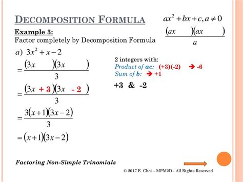 grade 10 academic mpm2d unit 3 algebra and quadratic models factoring non simple trinomials mr