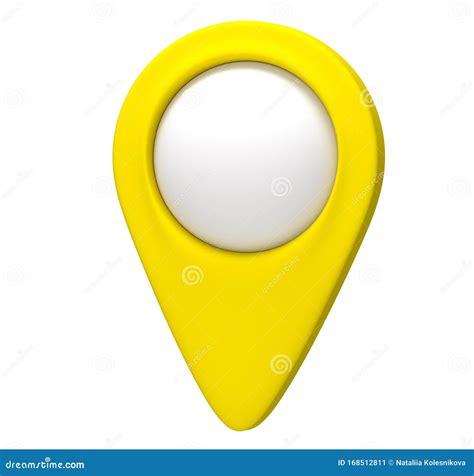 Puntero De Mapa Amarillo Con 3 Pines Símbolo De Ubicación Aislado En