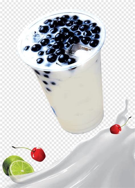 Milk Tea Illustration Bubble Tea Coffee Milk White Tea Pearl Milk Tea