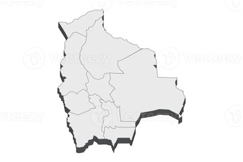 3D Map Illustration Of Bolivia 12031257 PNG