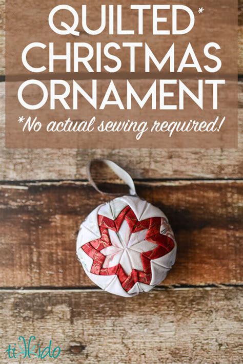 Easy Quilt Christmas Ornament Tutorial No Actual Sewing Or Quilting