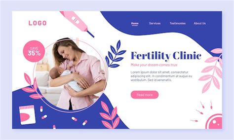 Premium Vector Fertility Clinic Template Design