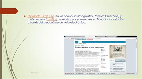 PPT Voto electrónico en el Ecuador PowerPoint Presentation free