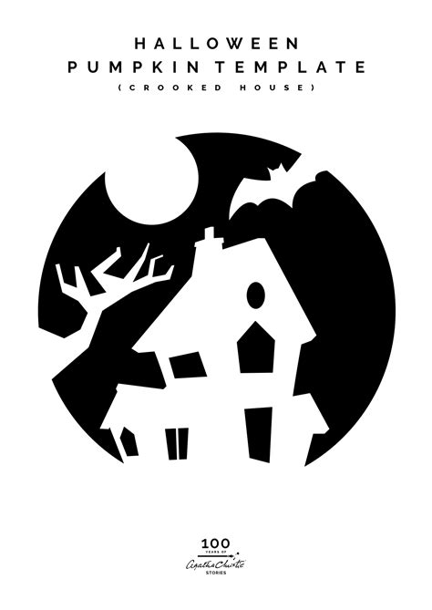 Haunted House Pumpkin Template