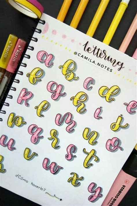 Lettering Abecedario Facil Lettering Mayúsculas Alfabeto Con Crayola