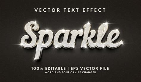 Plantilla De Efecto De Texto Editable Brillante Vector Premium