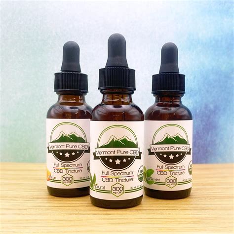 Full Spectrum Organic CBD Tincture 300mg 1oz Size Vermont Pure CBD