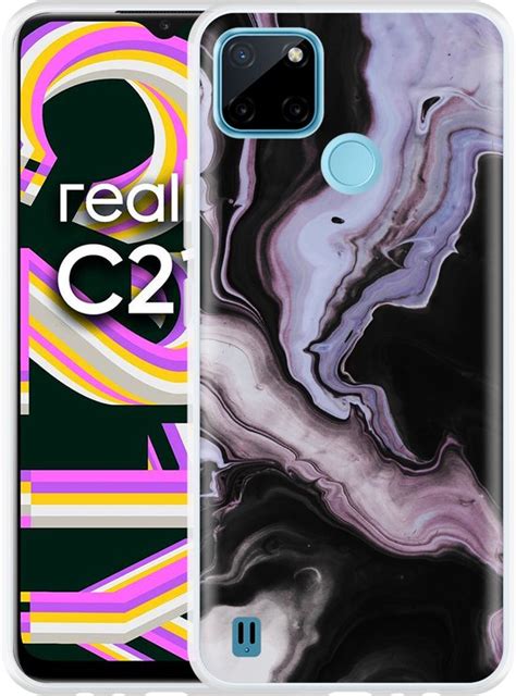 Hoesje Geschikt Voor Realme C21Y Liquid Marble Bol