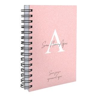 Agenda Personalizada 2023 Glitter Rosa Capa Dura Shopee Brasil