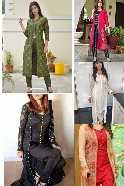 Latest Long Net Shrug Design Kurti With Long Shrug Design Silk