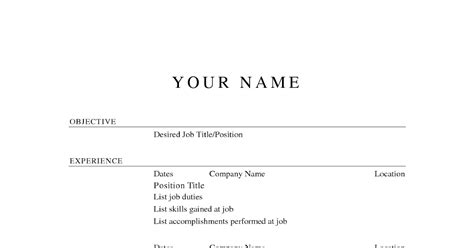 Printable Sample Resume Formats Sampleprintable