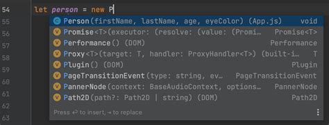 code completion webstorm