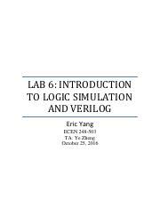 Lab5ECEN248 Docx Lab 5 Introduction To Logic Simulation And Verilog