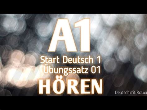 Start Deutsch 1 Hören Übungssatz 01 YouTube