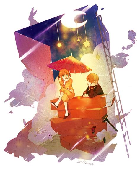 Kagura And Okita Sougo Gintama Drawn By Sunako Danbooru