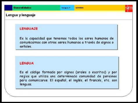 Lengua Y Lenguaje Semejanzas Y Diferencias LISTA COMPLETA