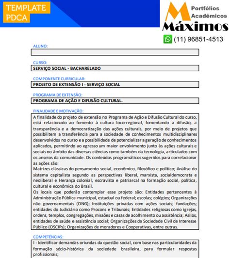 Portfólio Individual Projeto de Extensão I Serviço Social